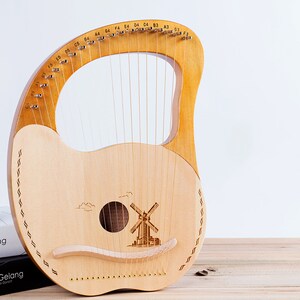 Pink Lyre,lyre Harp,wooden Harp,19 String Lyre Harp,handmade Harp ...