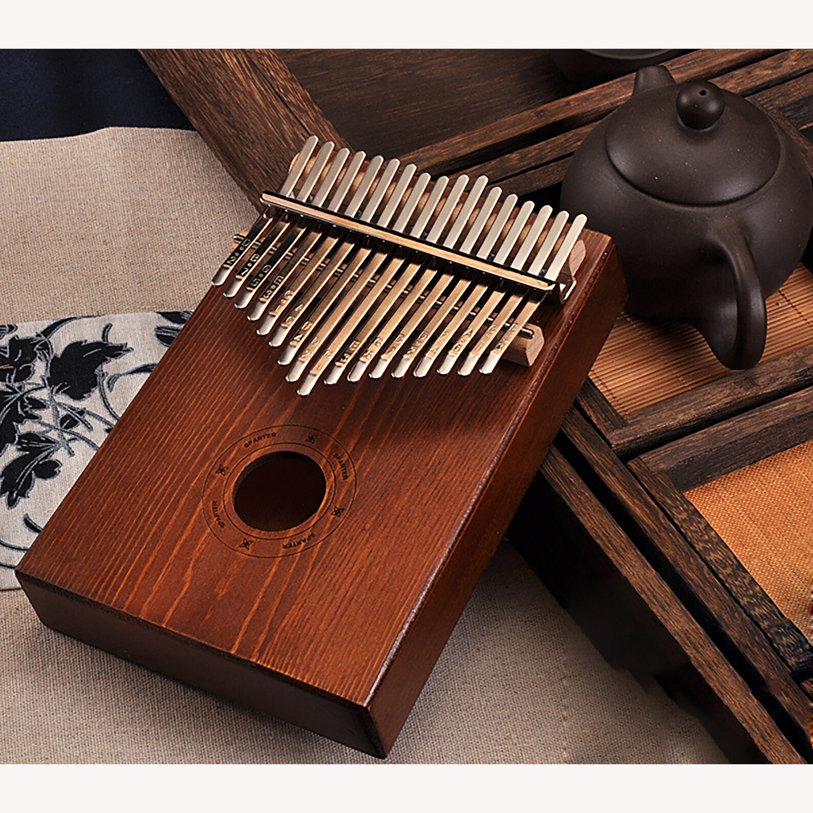 17 Keys Kalimba Walnut Wood Thumb Piano Play with Guitar | Etsy