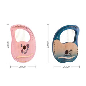Pink Lyre,lyre Harp,wooden Harp,19 String Lyre Harp,handmade Harp ...
