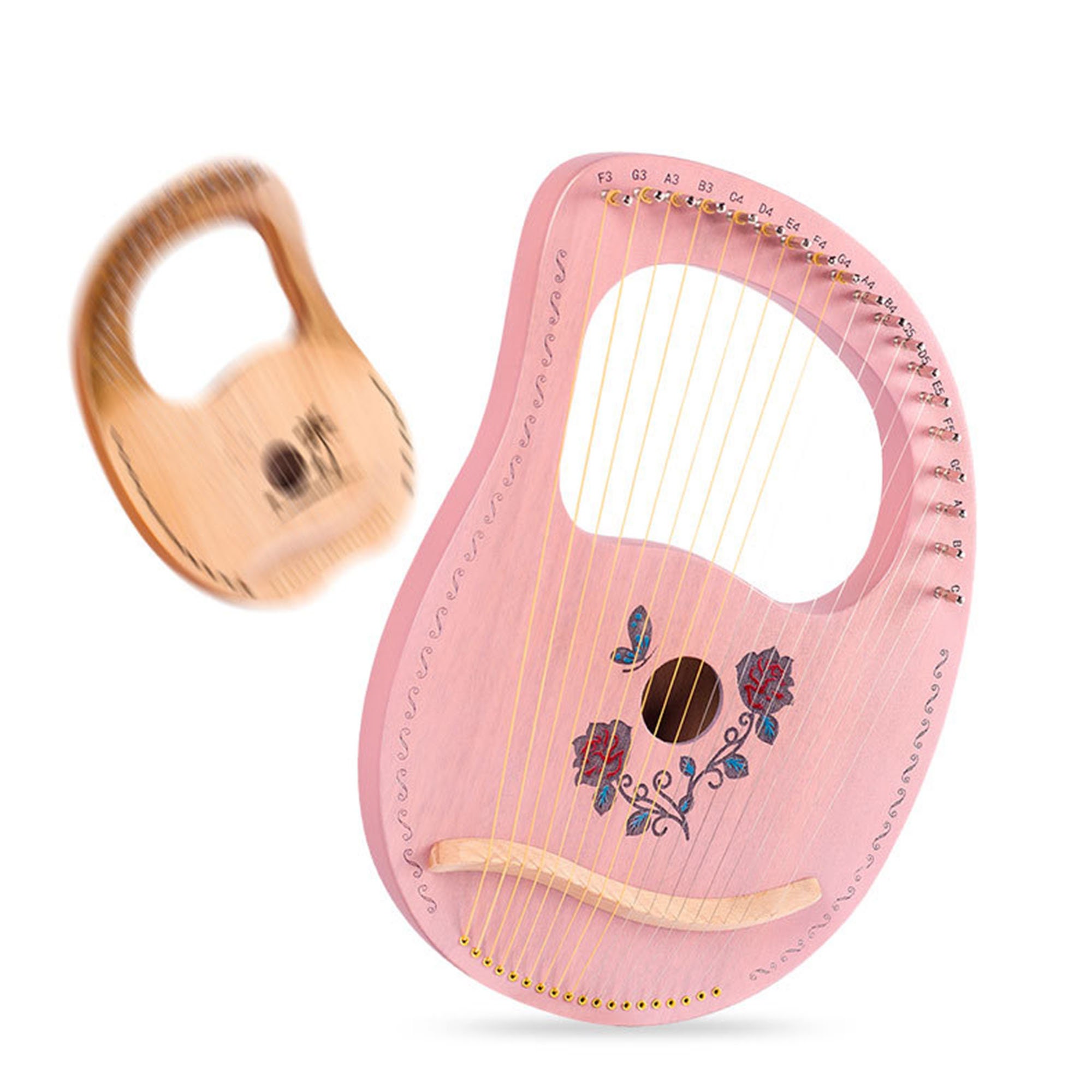 Pink Lyrelyre Harpwooden Harp19 String Lyre Harphandmade | Etsy