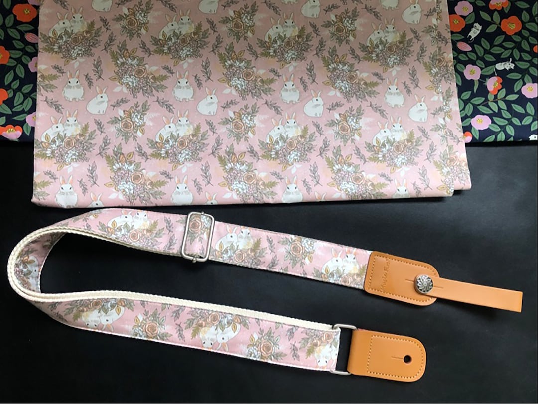 Pink Bunny Ukulele Strap, Pure Cotton Universal Ukulele Strap, Gentle ...