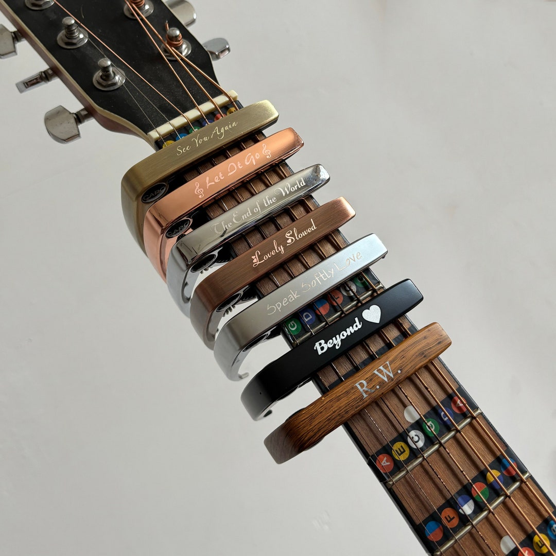 Personalized Name Guitar Capo, Custom Engraved Metal Capos ...