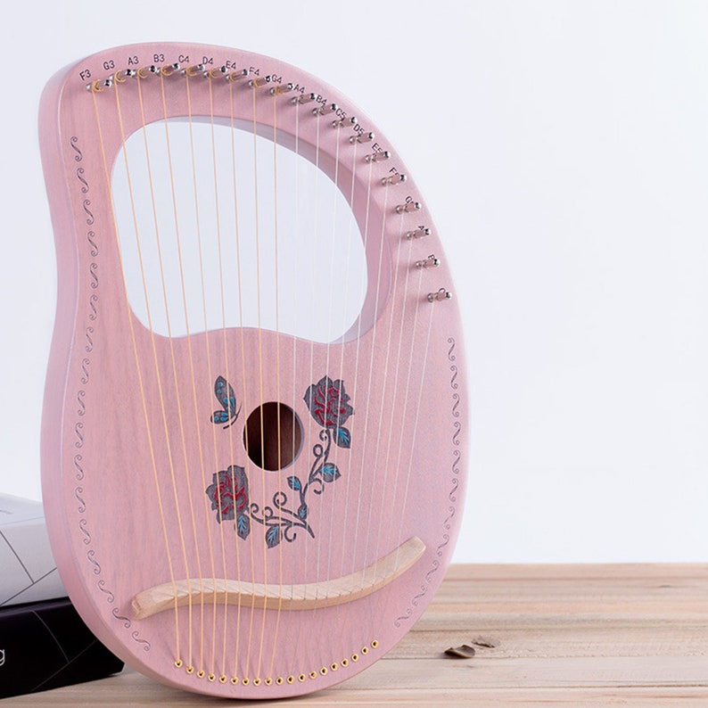 Pink Lyrelyre Harpwooden Harp19 String Lyre Harphandmade - Etsy