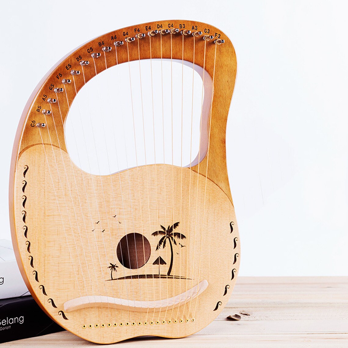 Pink Lyrelyre Harpwooden Harp19 String Lyre Harphandmade - Etsy