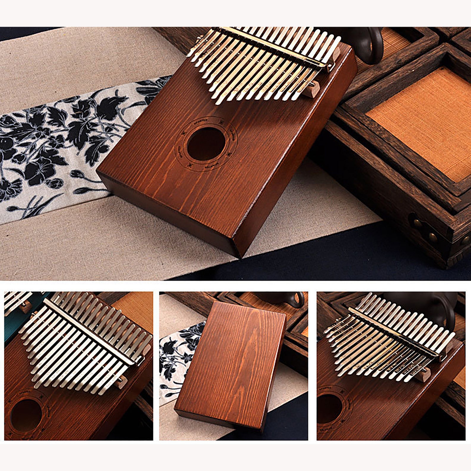 17 Keys Kalimba Walnut Wood Thumb Piano Play with Guitar | Etsy
