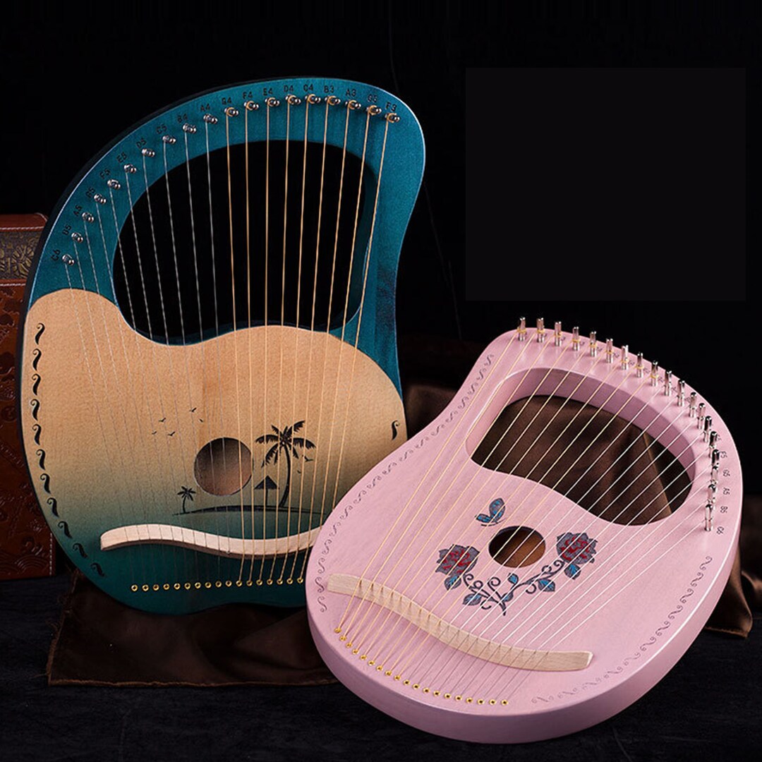 Pink Lyre,lyre Harp,wooden Harp,19 String Lyre Harp,handmade Harp ...