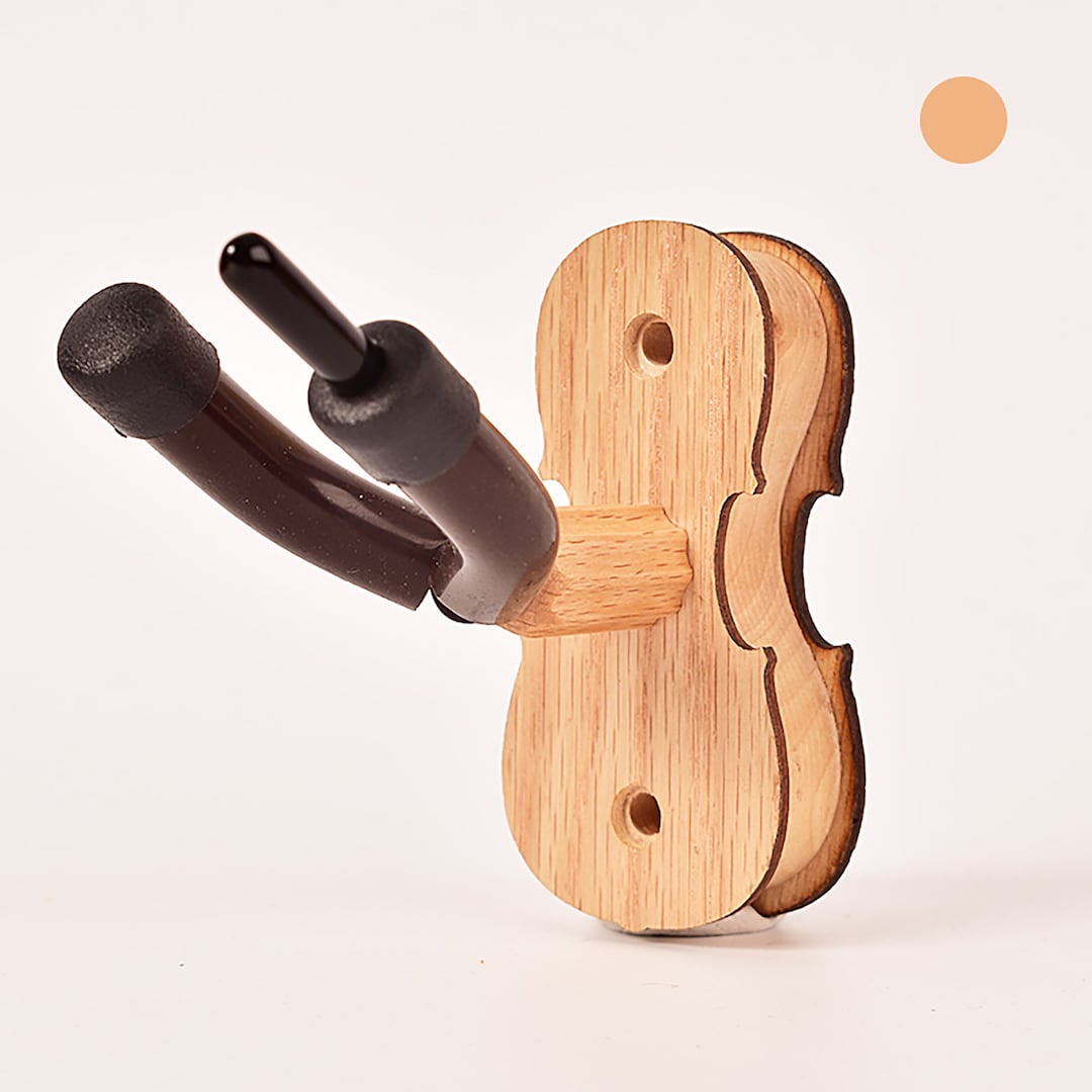Wooden Instrument Wall Mount, Ukulele Wall Bracket, Solid Wood Violin ...
