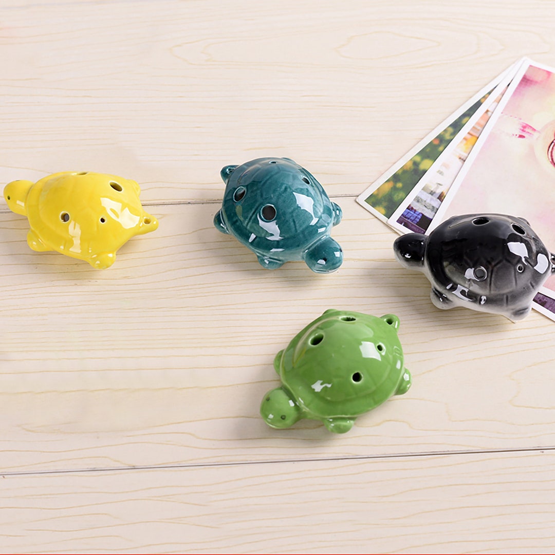 6 Hole Ocarina, Cute Turtle Shaped Pottery Flute, Handmade Ocarina ...