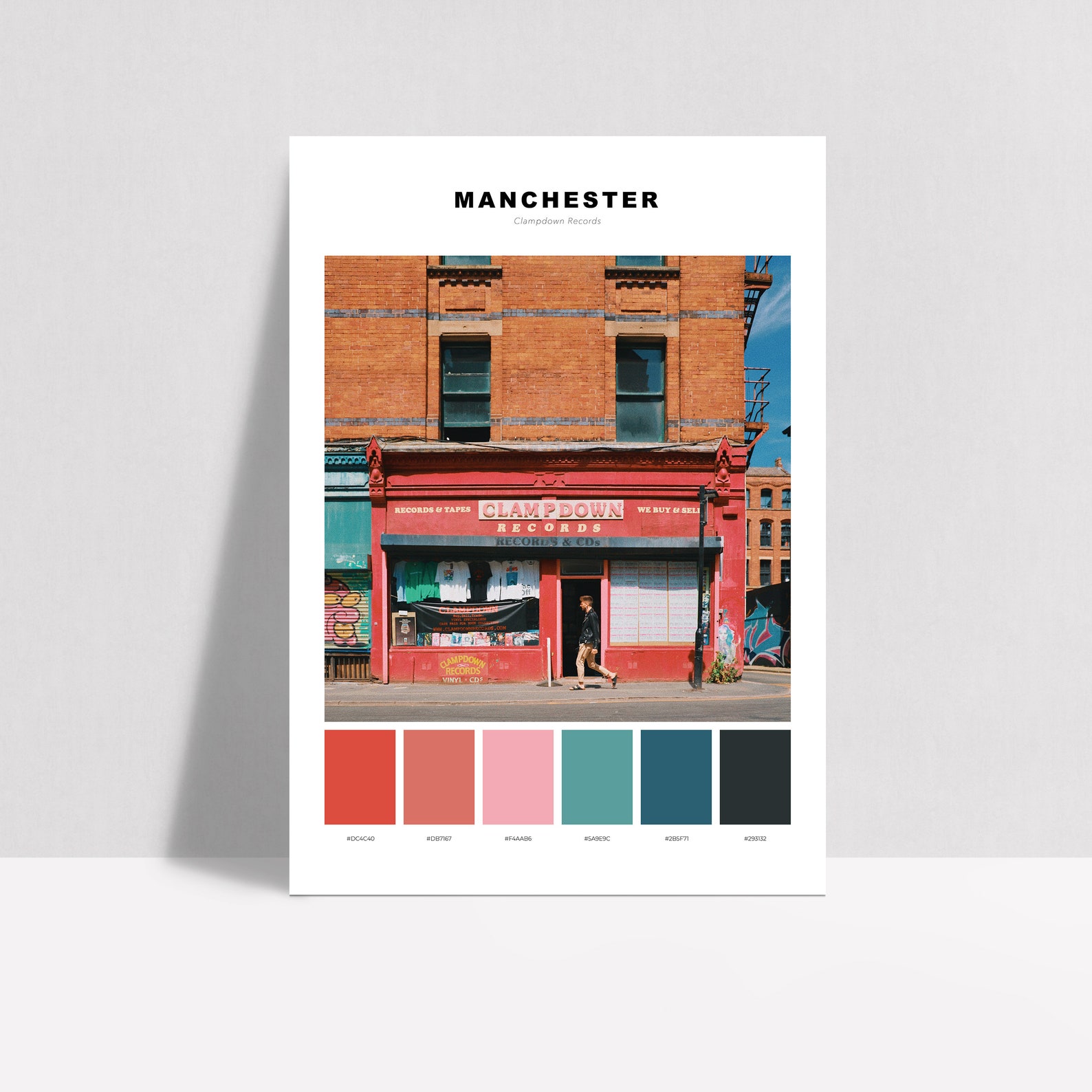 Clampdown Records Manchester CITY HUES / Colour Palette Print - Etsy UK