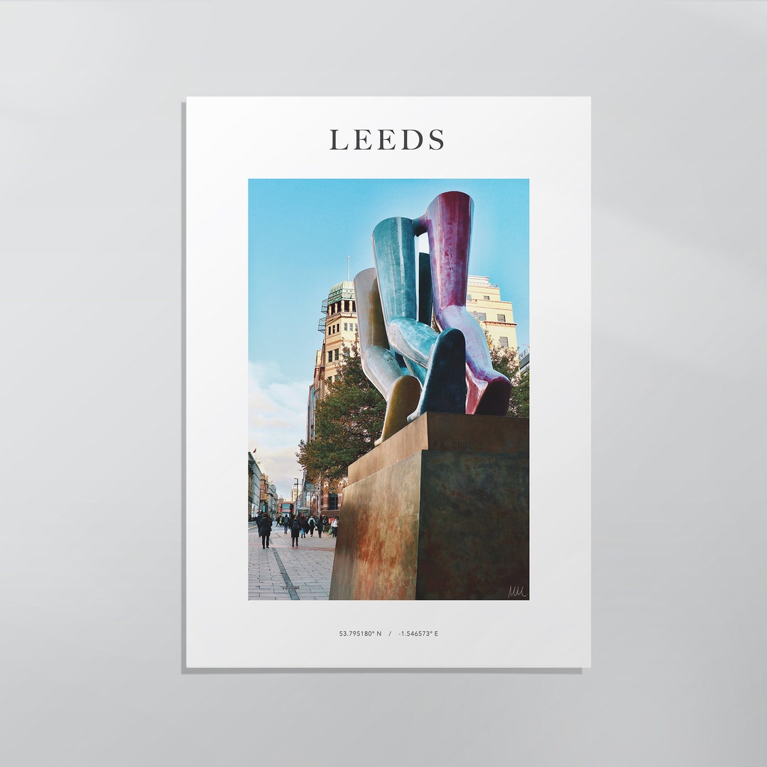 Legs Walking Statue Leeds Graduation Gift University Gift Art Print ...
