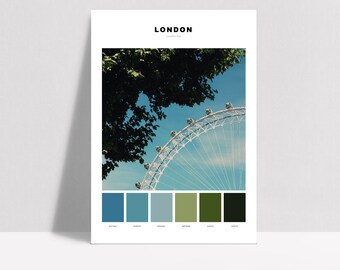 Colors of London England Wall Printable Pantone Digital Palette Art ...