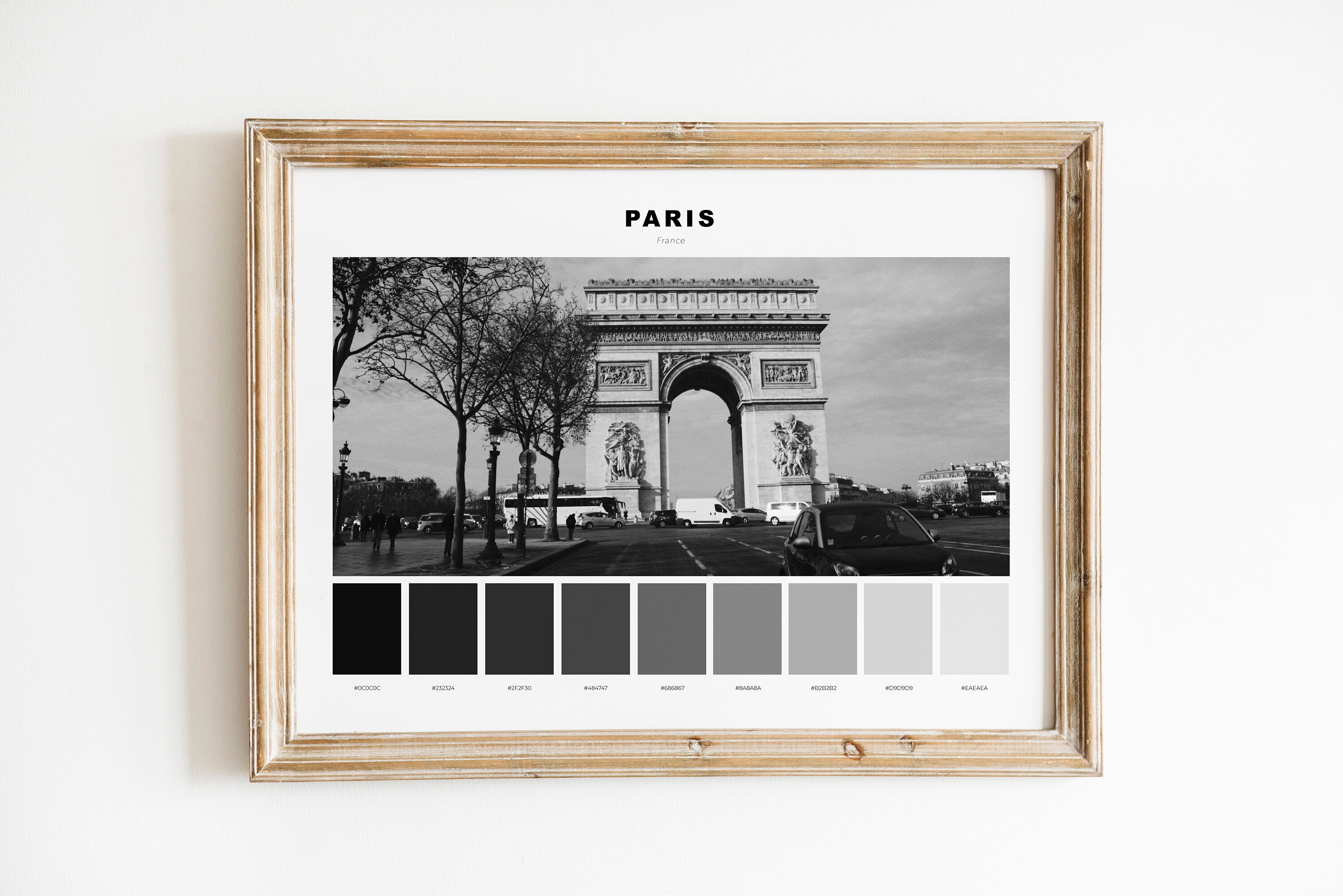 Arc De Triomphe Paris City Hues / Colour Palette Print / | Etsy UK