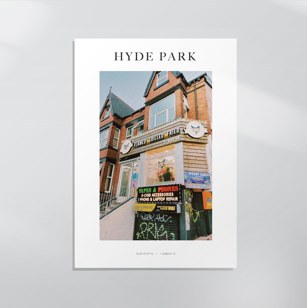 HFC Hyde Park, Leeds Photography Print Graduation Gift University Gift ...