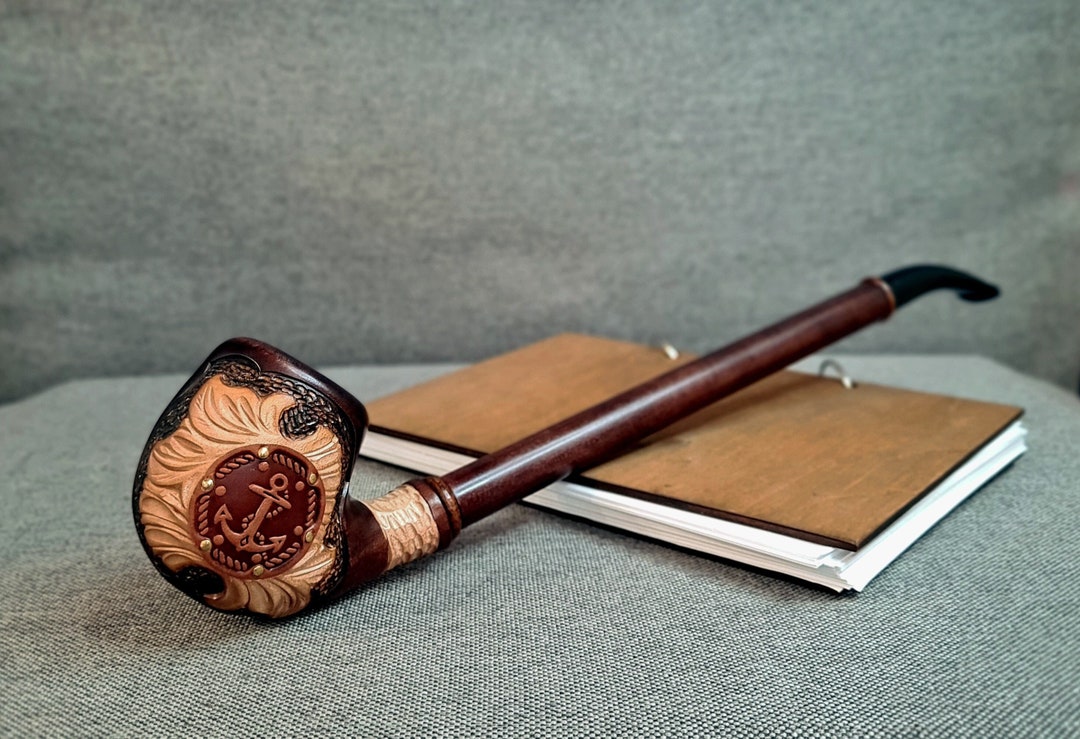 13.7 Long Pipe anchor Wood Tobacco Pipe Smoking Pipes Churchwarden Pipe ...