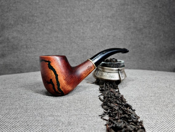 Pipa De Madera De ébano Para Fumar Tabaco, Pipa De Madera Hecha A Mano