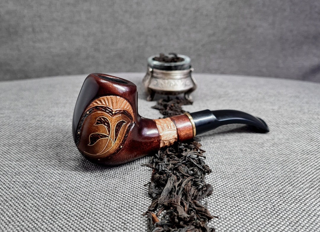 Smoking Pipe Tobacco Pipe Wooden Pipe Handcrafted Tobacco Bowl Pipe ...