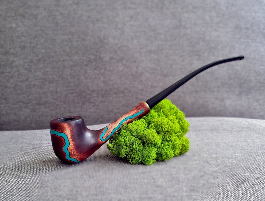 Custom Engraved Tobacco Pipe, Personalised Churchwarden Pipe, Wooden ...