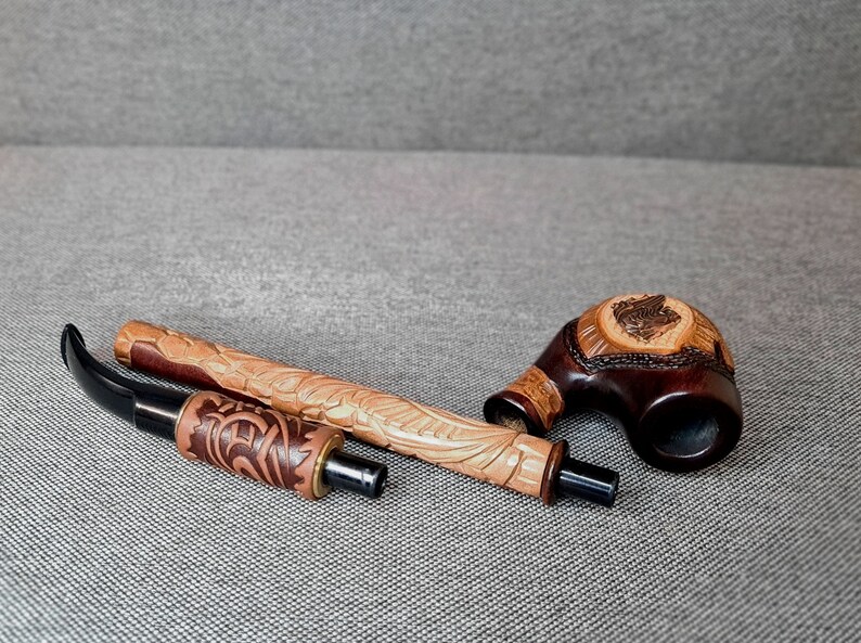 Smoking Pipe lion Wooden Pipe Tobacco Pipe - Etsy
