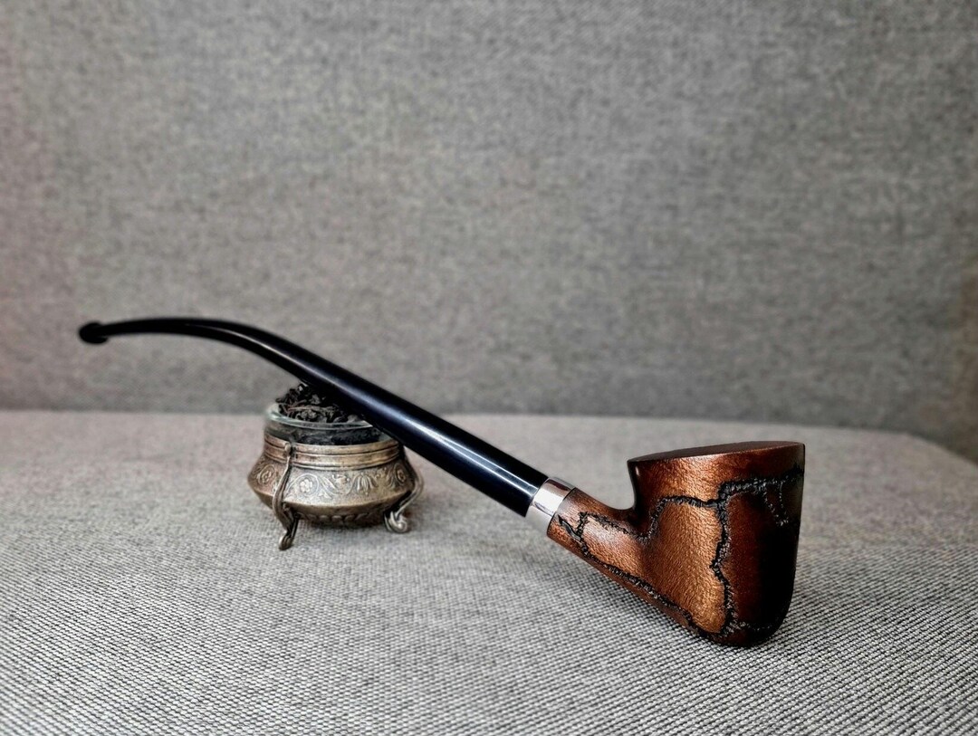 Long Pipe "spark" 9.6 Inch Churchwarden Pipe Wood Tobacco Pipe Smoking ...