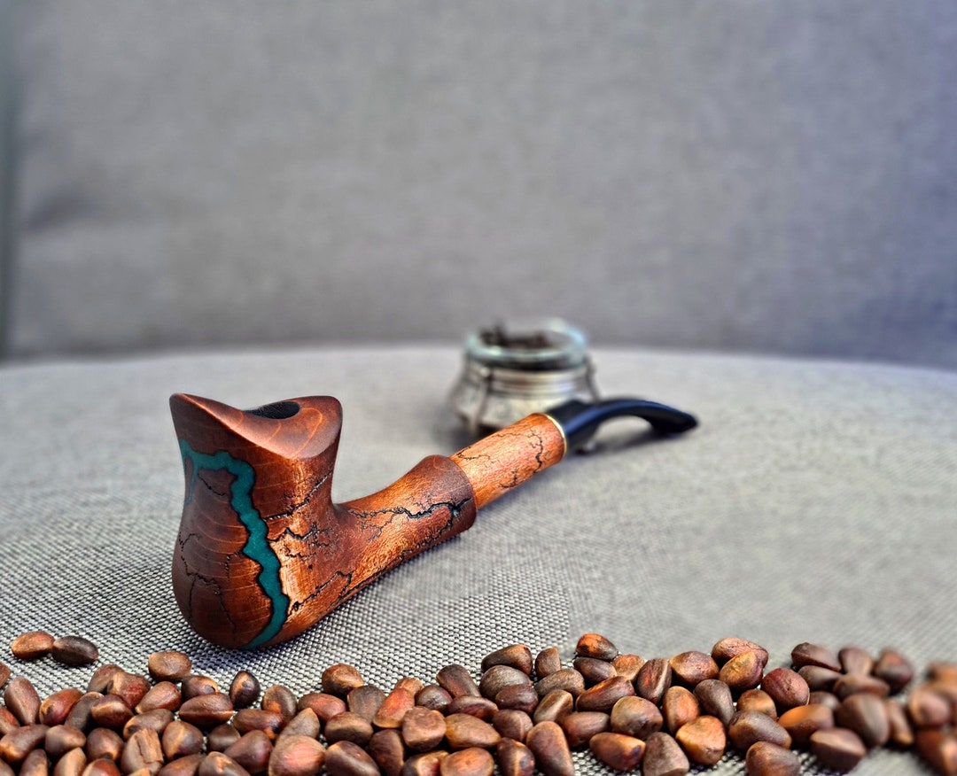 Smoking Pipe spark Wood Tobacco Pipe Gift for - Etsy