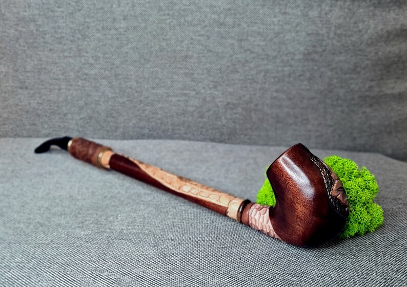 Long Smoking Pipe wolf Tobacco Pipe Exclusive - Etsy