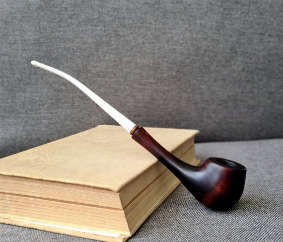 Smoking Pipe Long Pipe Wood Tobacco Pipe Gift for Smokers - Etsy