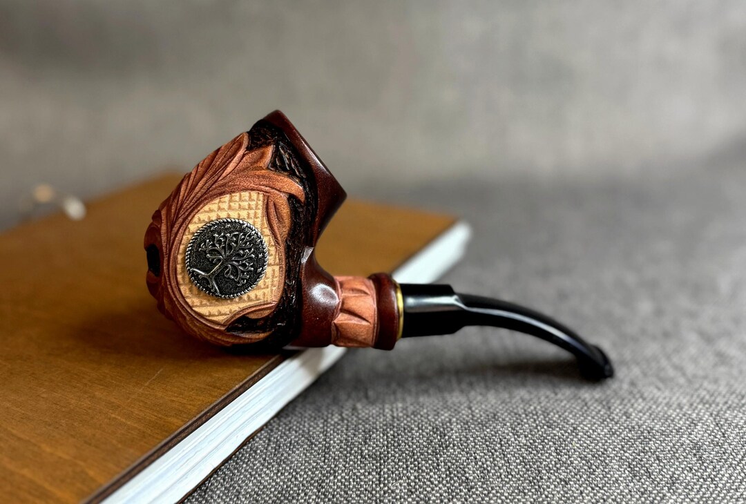 Tobacco Wooden Pipe Tree Handcrafted Smoking Bowl for Tobacco Gift for ...
