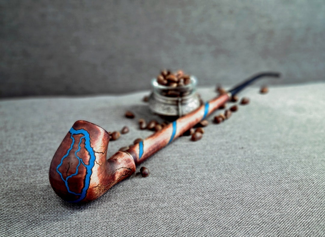 Long Pipe "spark" Smoking Pipe Tobacco Pipe Pipe With Gemstone ...