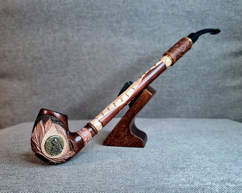 Long Smoking Pipe wolf Tobacco Pipe Exclusive - Etsy