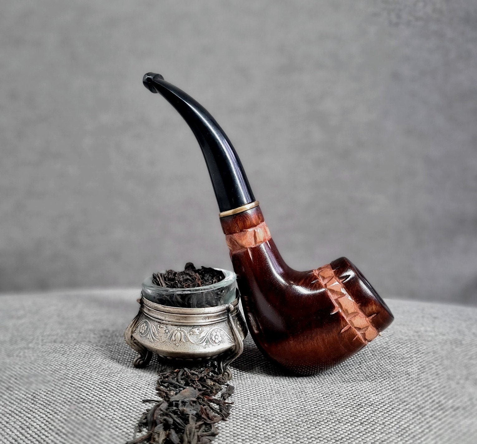 Wood Smoking Pipe Tobacciana Pipe Tobacco Bowl Gift for - Etsy