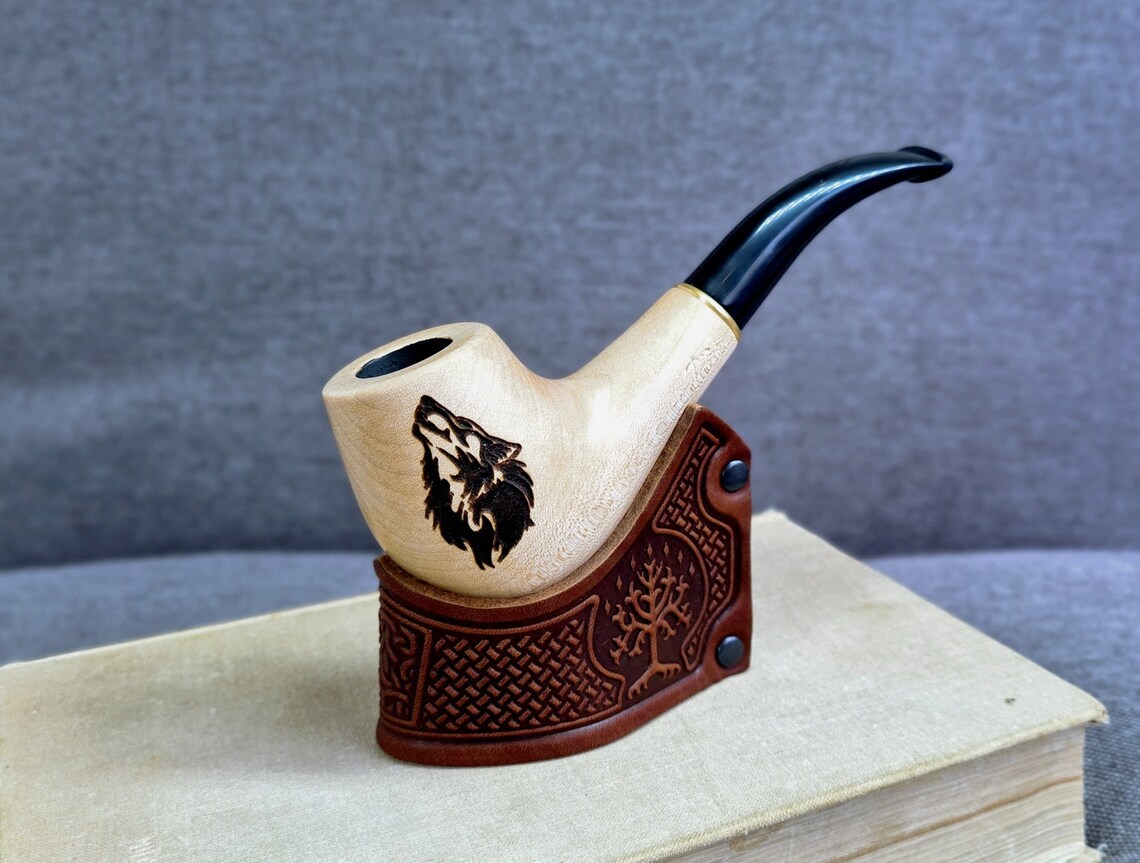 Smoking pipe Wolf Wood tobacco pipes Tobacco bowl | Etsy