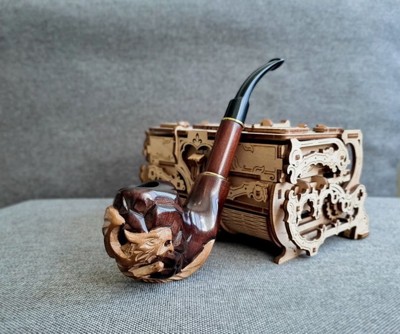 Smoking Pipe dragon Wooden Pipe Tobacco Pipe - Etsy