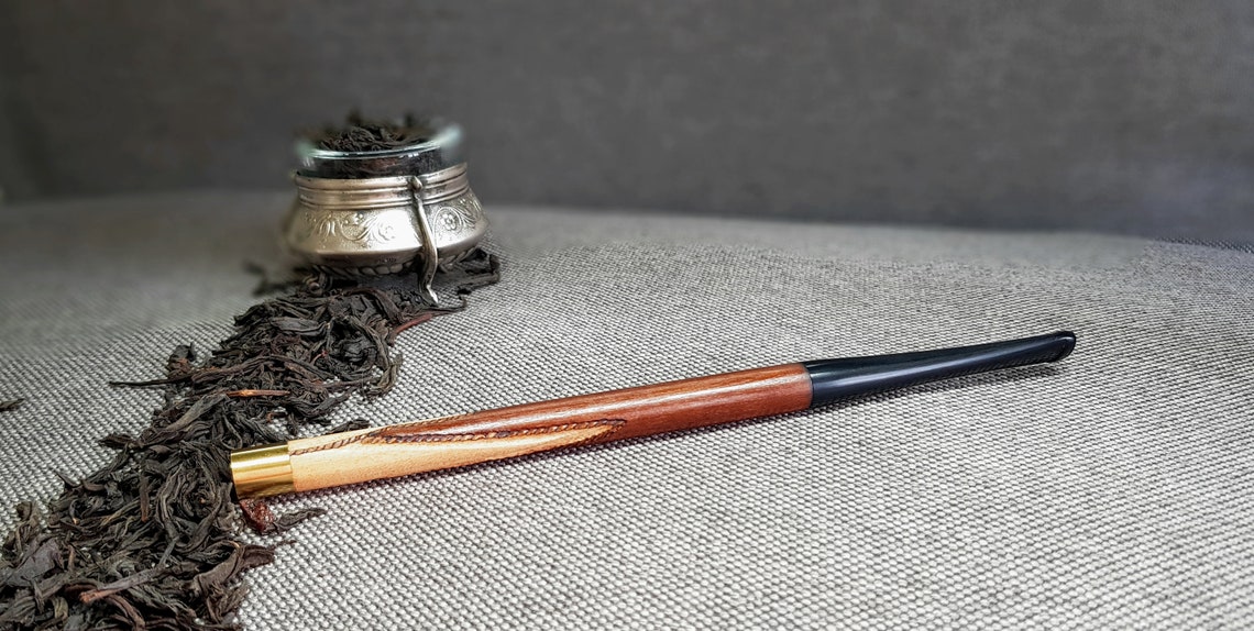 Tobacco & pipe holder Long Cigarette holder Wooden Holder | Etsy