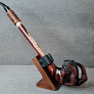 Long Pipe DRAGON CLAW Wood Carved Smoking Pipe Tobacco Pipes Wooden ...
