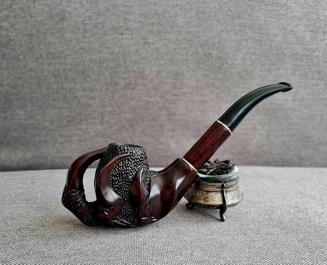 Long Pipe DRAGON CLAW Wood Carved Smoking Pipe Tobacco Pipes - Etsy