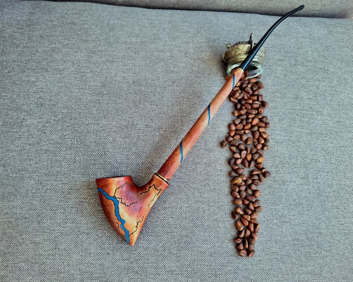 Long Pipe Wood Tobacco Pipe Smoking Pipe Churchwarden Pipe | Etsy