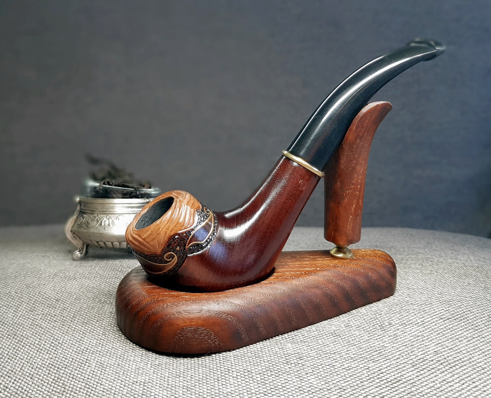 Wooden Pipe Stand Holder for Smoking Pipes Stand Rack Holder for Pipe ...