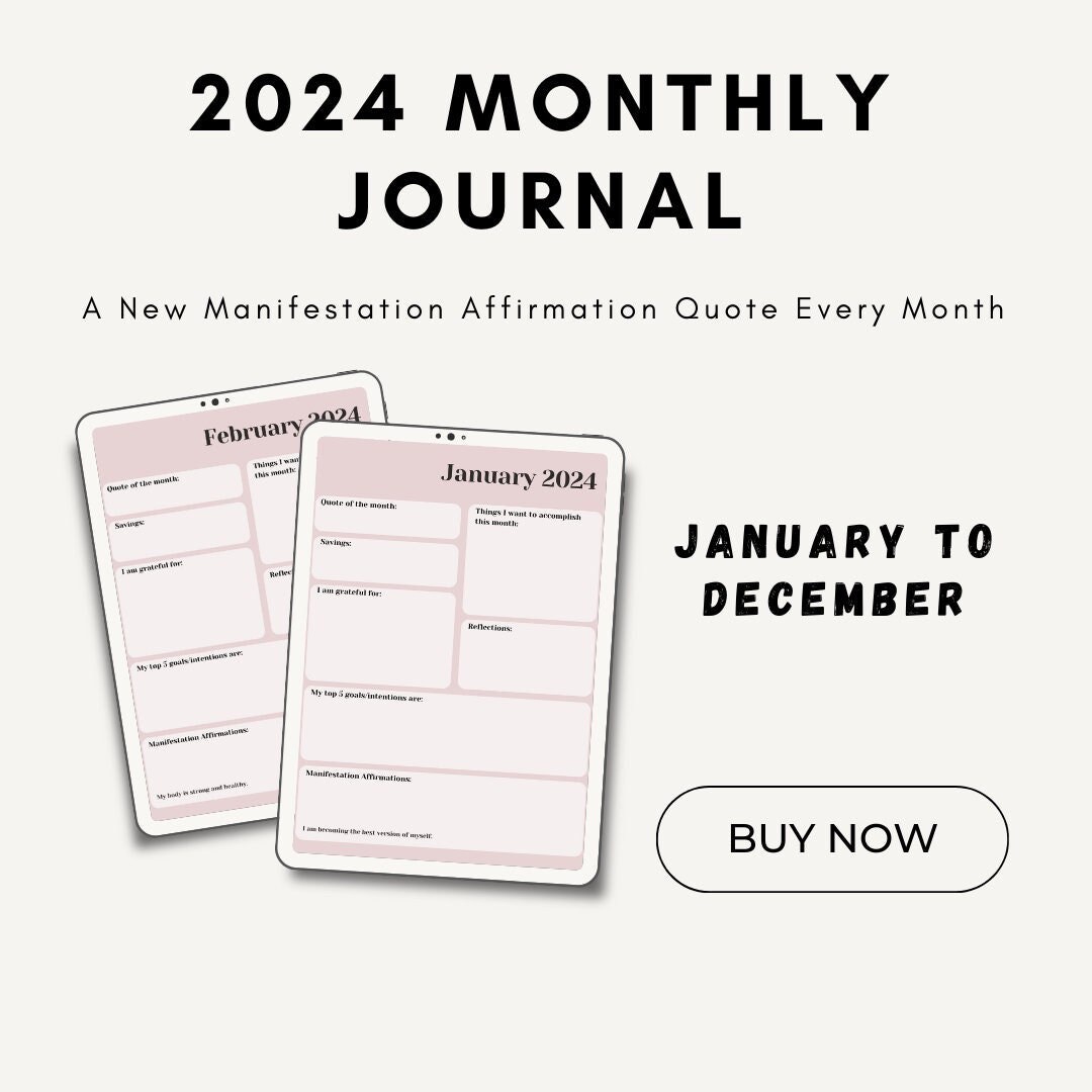 2024 Monthly Journal - Etsy