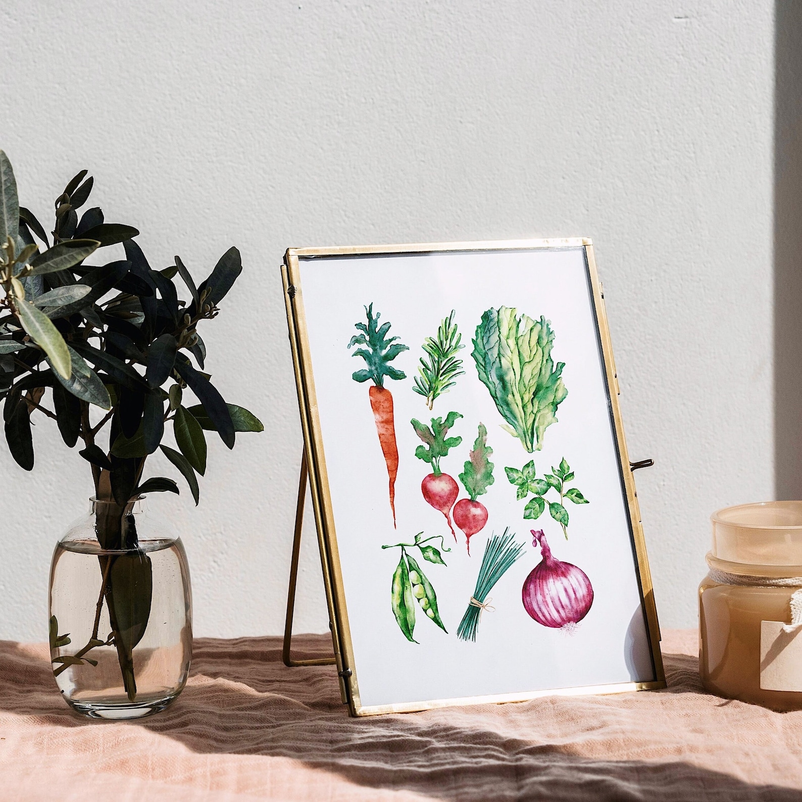 Vegetable Print/watercolor Vegetable Art Print/watercolour Vegetables ...