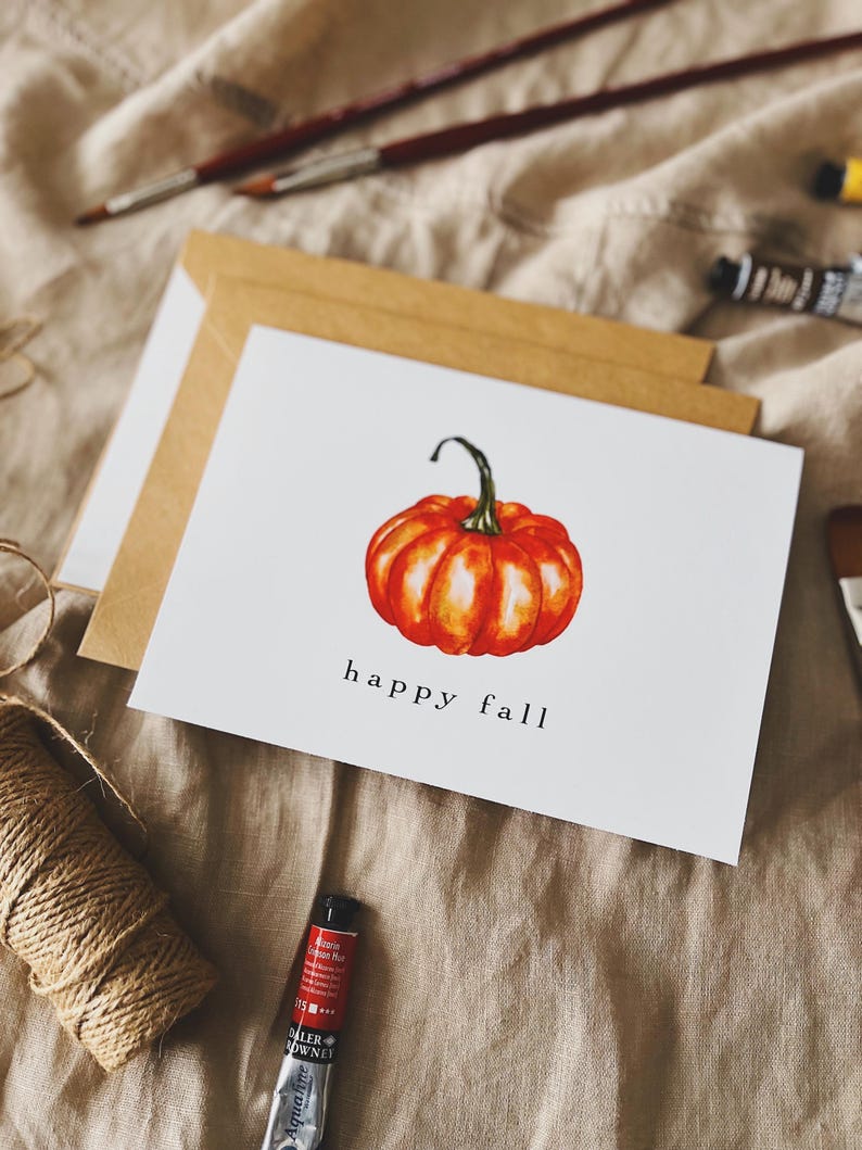 Watercolour Autumn Greeting Card Set of 3 | Handmade Watercolor ...