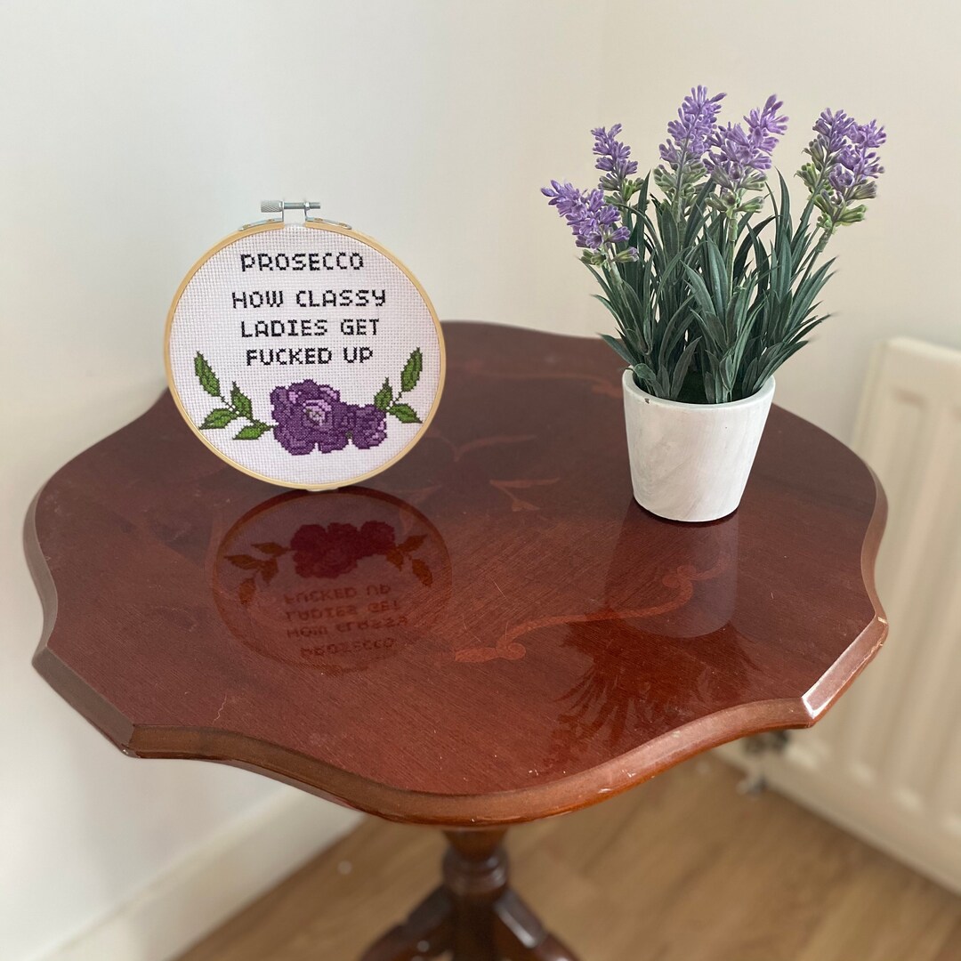 Funny Rude Offensive prosecco Cross Stitch - Etsy