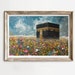 Kaaba Abstract Painting | Printable Islamic Kaaba Art | Mecca Wall Art ...