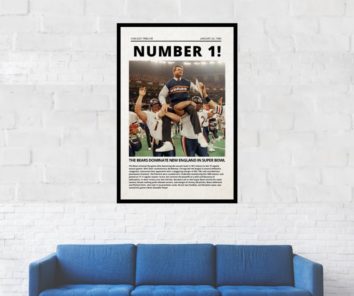 1985 Chicago Bears Bears Super Bowl 85 Bears Super Bowl XX - Etsy