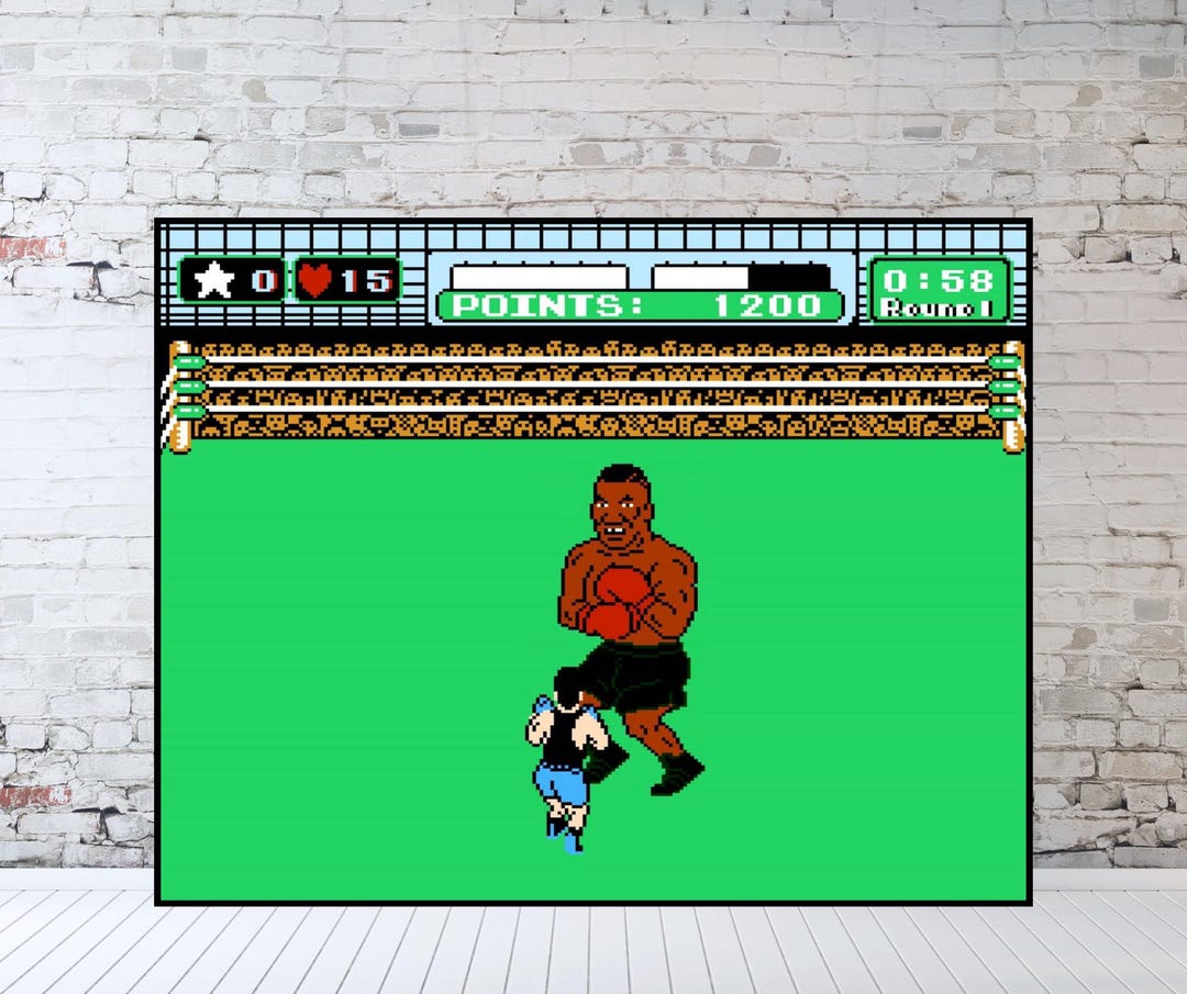 Mike Tyson's Punch-out Custom Wall Art, NES 8 Bit, Retro Art Print - Etsy