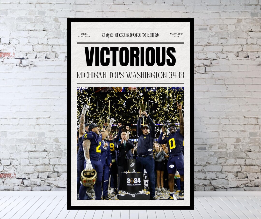Michigan Wolverines Newspaper, 2023 National Champions, Michigan ...