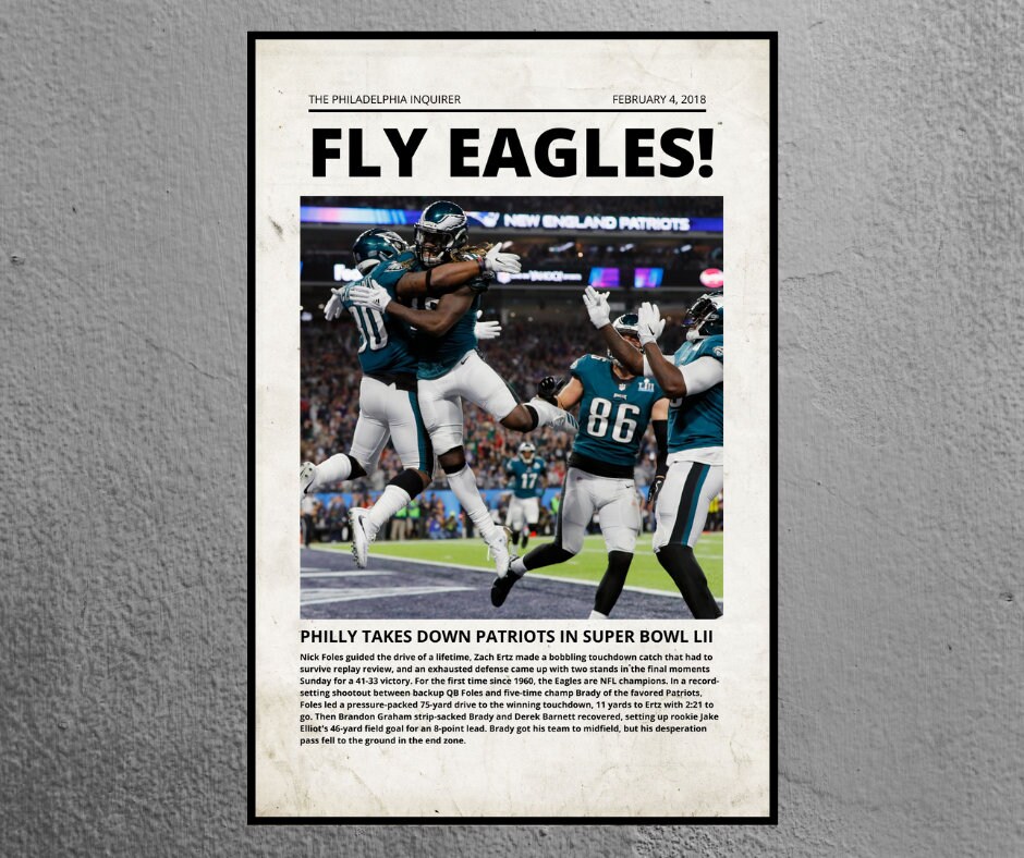 Philadelphia Eagles Newspaper, Super Bowl Champions, Super Bowl LII ...
