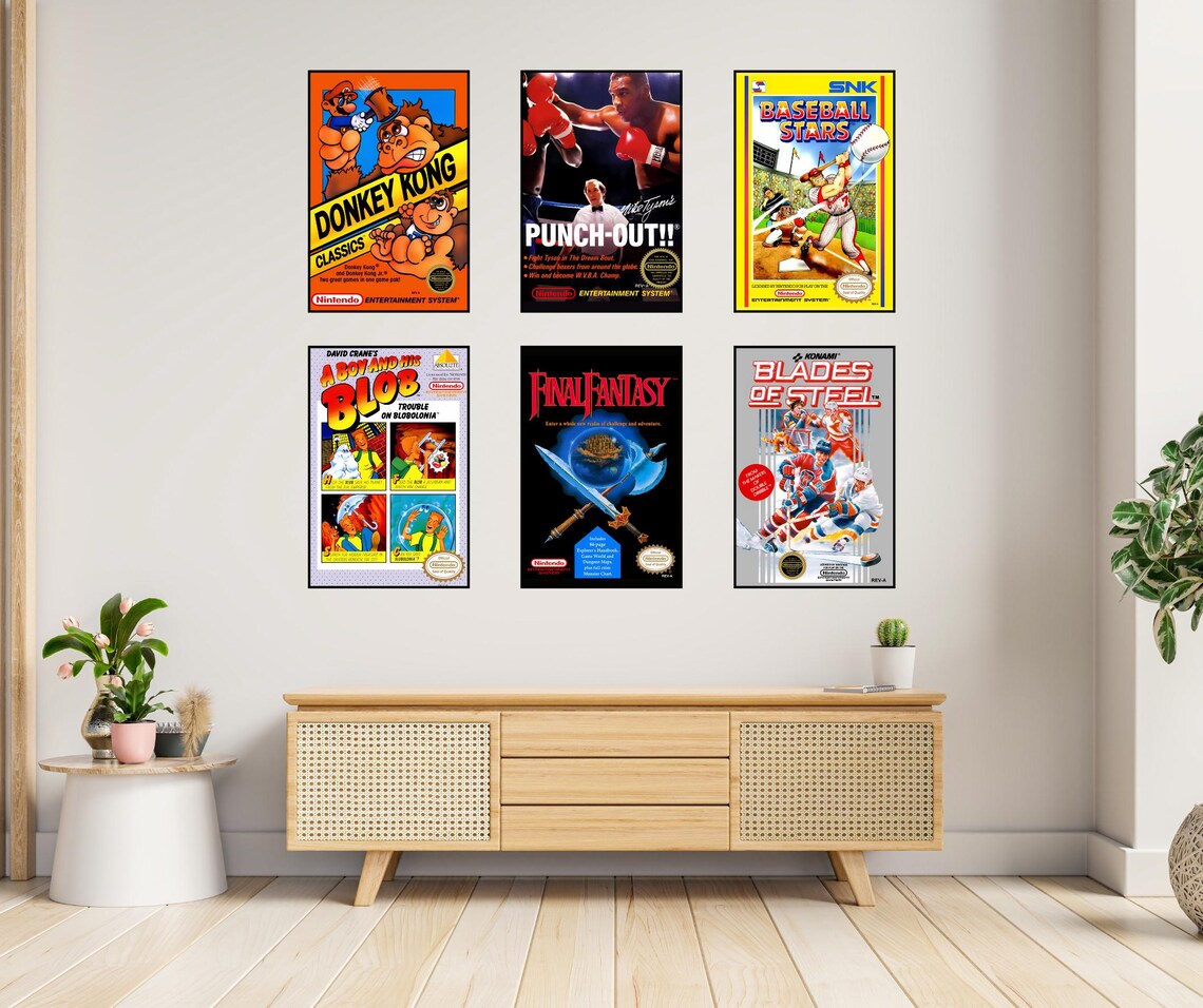 Nintendo Game Covers Poster Art: Vintage NES Game Room Decor - Etsy