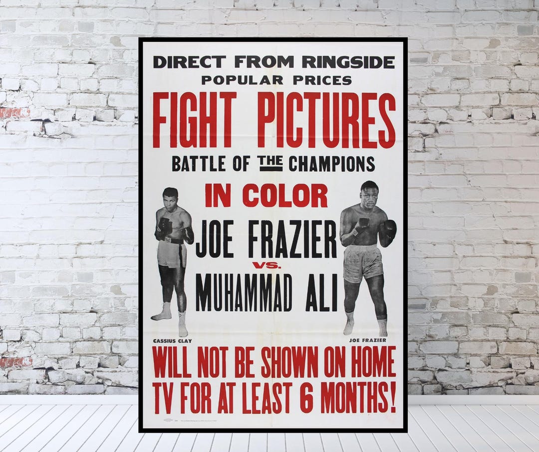 Muhammad Ali Fight Poster, Vintage Boxing, Cassius Clay - Etsy