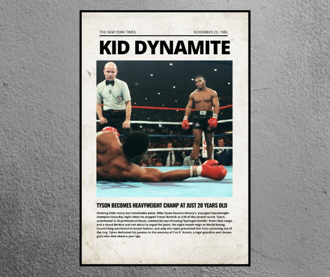 Mike Tyson Newspaper Tyson Heavyweight Champion Vintage - Etsy