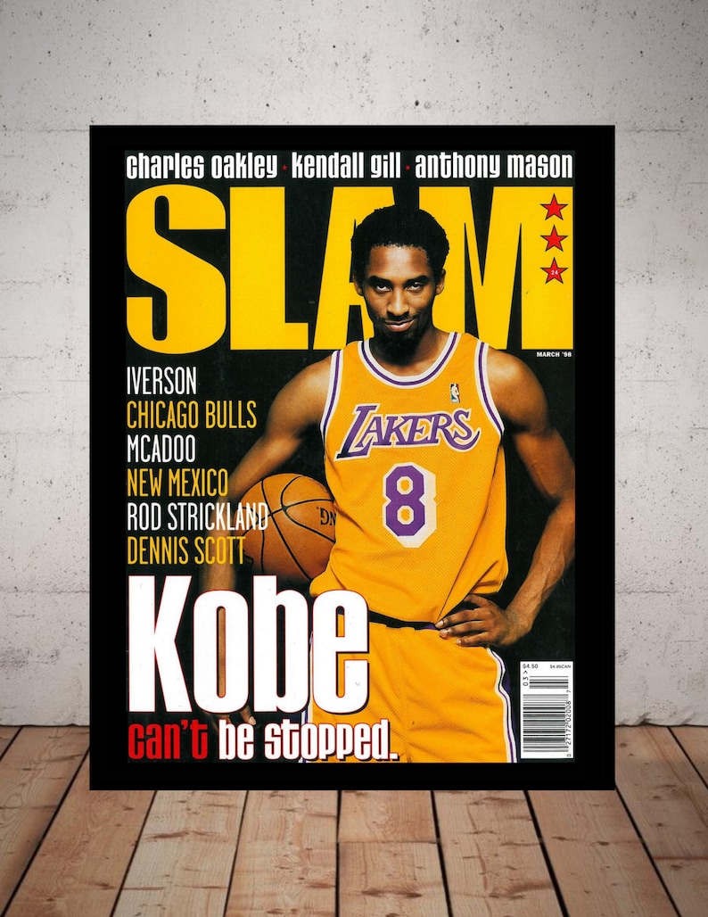 Kobe Slam Cover Print Kobe Bryant Lakers SLAM Magazine Los | Etsy